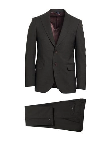 TOMBOLINI Suit Charcoal Size Polyester, Wool, Elastane