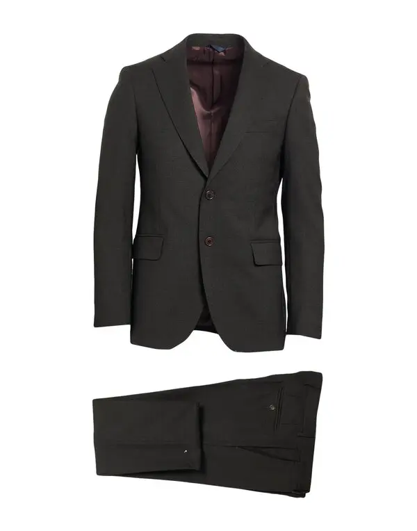 TOMBOLINI Suit Charcoal Size Polyester, Wool, Elastane