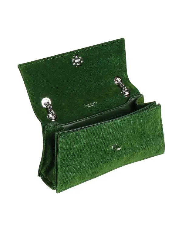 Tory Burch Shoulder Bag Emerald Textile Fibers