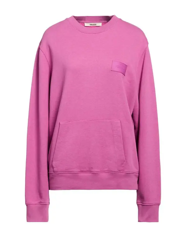 Zadig&Voltaire Sweatshirt Mauve Size Cotton, Polyester