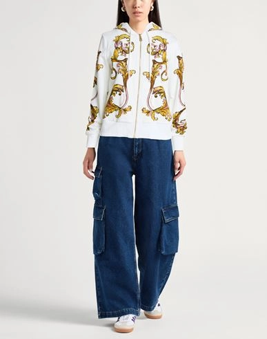 Versace Cotton Terrycloth Zip-up Hoodie With Signature Print