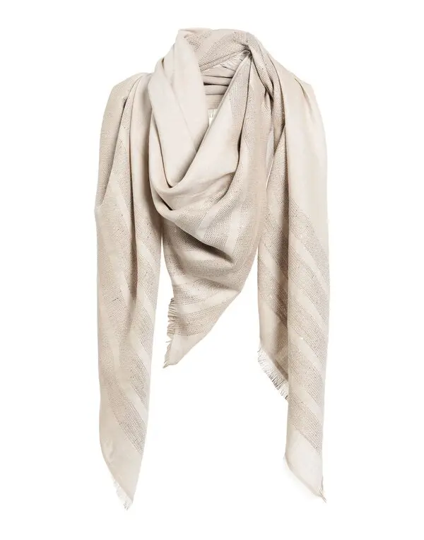 Peserico Scarf Modal, Cotton, Polyester - Beige