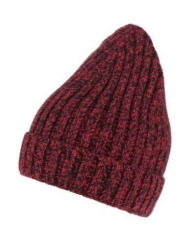 Alpha Studio Beanie In Midnight Wool - Red