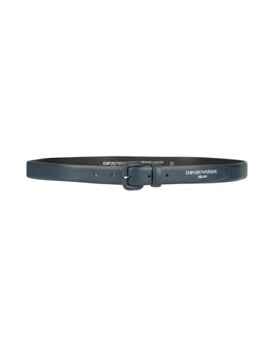 Emporio Armani Cow Leather Belt - Navy
