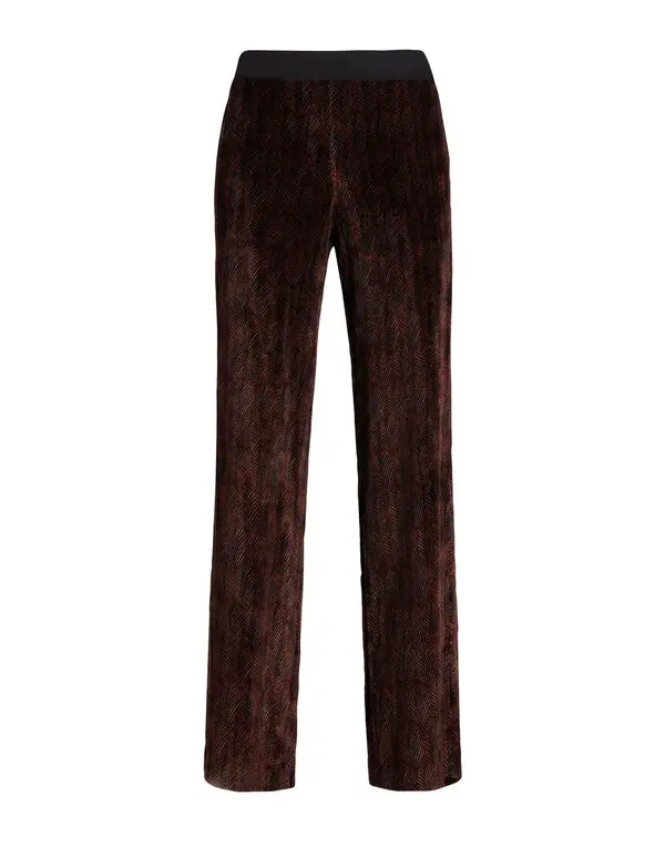SIYU Wide-leg Viscose & Silk Velvet Pants