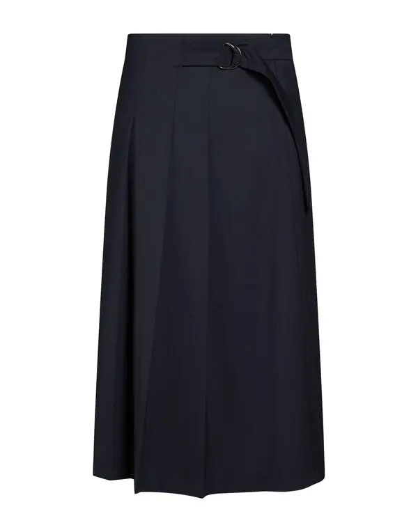 Peserico Midi Skirt Midnight Size Polyester, Wool, Elastane