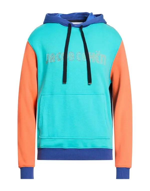 JACOB COHЁN Sweatshirt Turquoise Size Cotton, Polyamide