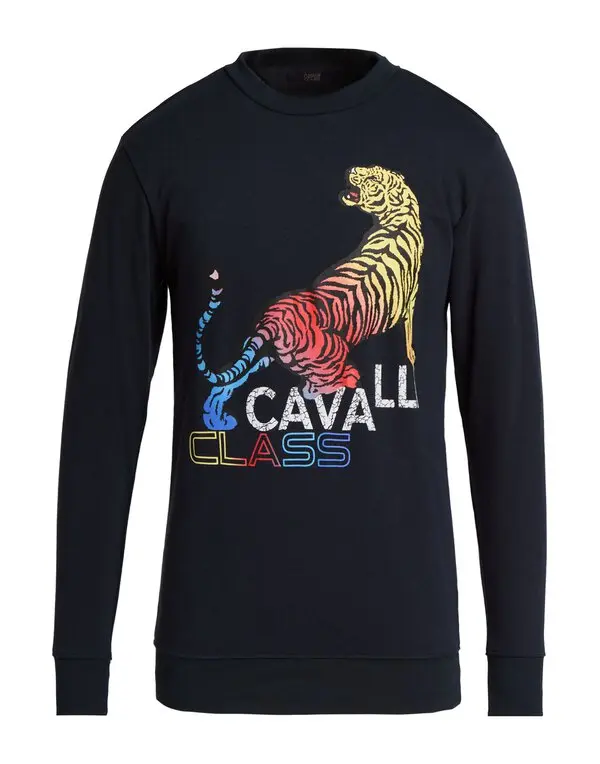 Roberto Cavalli Sweatshirt Midnight Size Cotton, Polyester