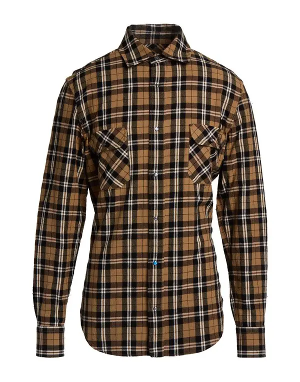 JACOB COHЁN Shirt Camel Size Cotton, Linen