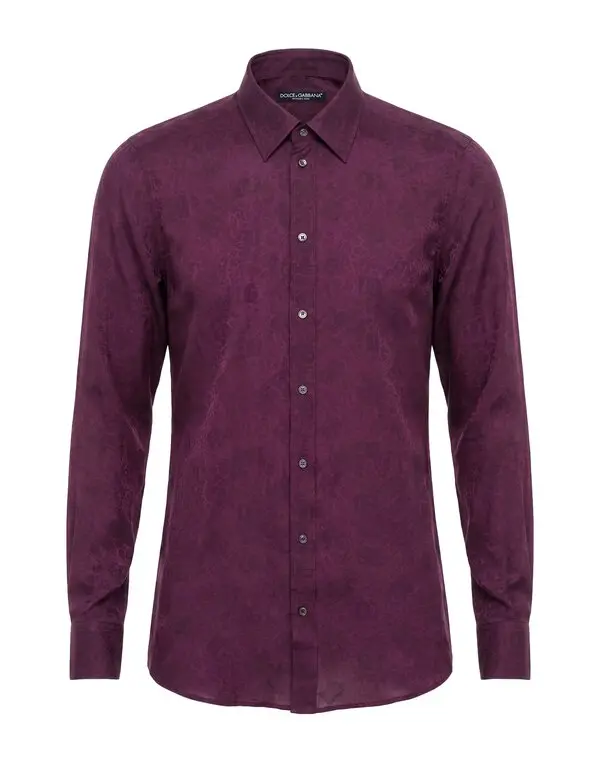 Dolce & Gabbana Shirt Plum Size Silk