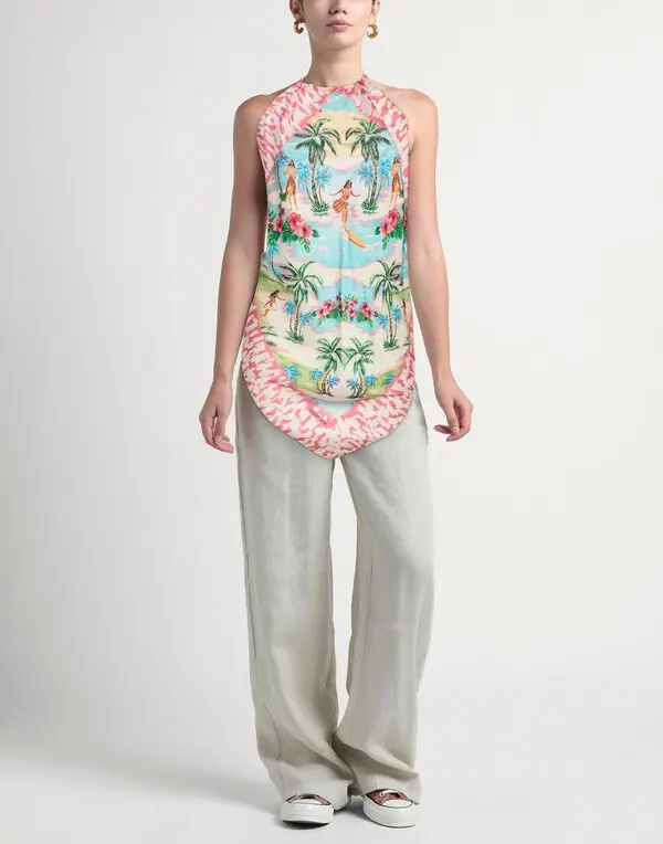 19.70 NINETEEN SEVENTY Sleeveless Silk Peplum Top