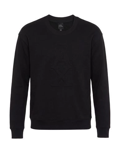 Armani Exchange Cotton Elastane Crewneck Sweatshirt - Black