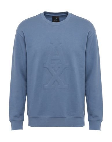 Armani Exchange Cotton Elastane Crewneck Sweatshirt - Blue