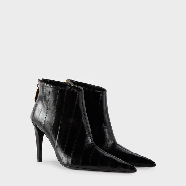 GIUSEPPE ZANOTTI Eel Skin Ankle Boots With Stiletto Heel