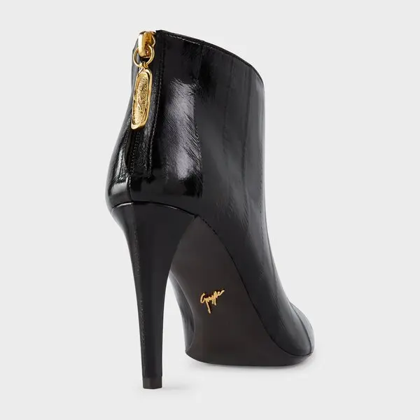 GIUSEPPE ZANOTTI Eel Skin Ankle Boots With Stiletto Heel
