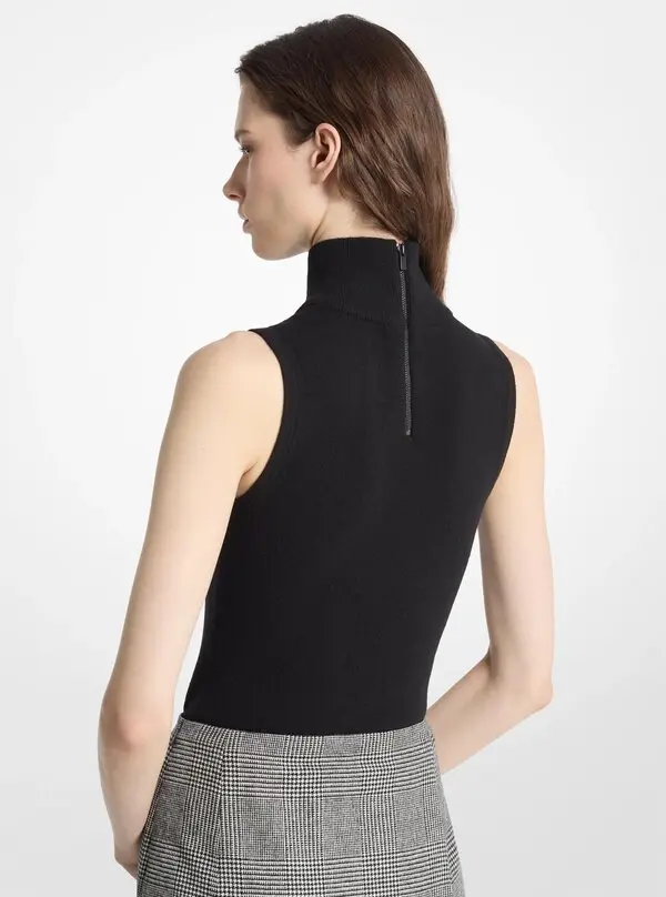 Michael Kors Cashmere Blend Turtleneck Bodysuit In Size By