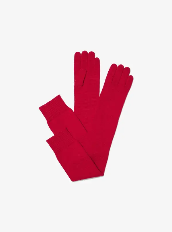 Michael Kors Long Cashmere Gloves - Red
