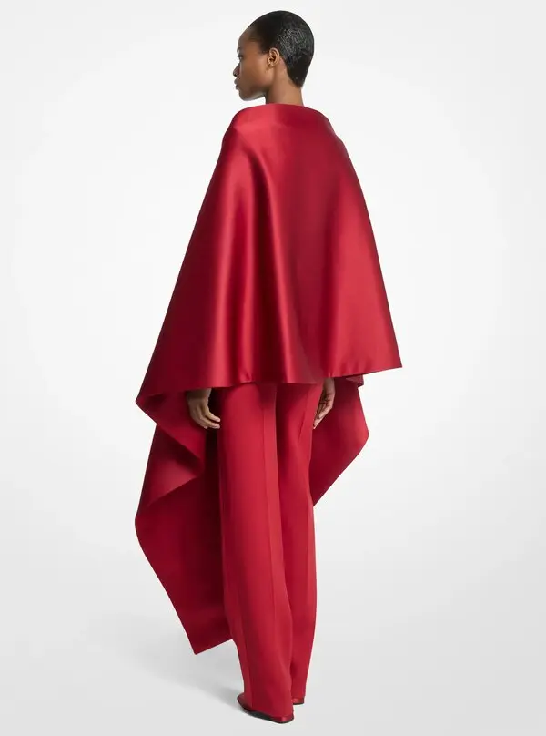 Michael Kors Double Silk Satin Opera Shawl