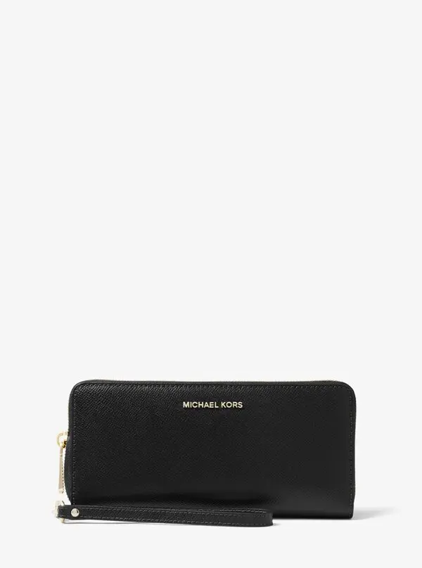 Michael Kors Leather Continental Wristlet In By