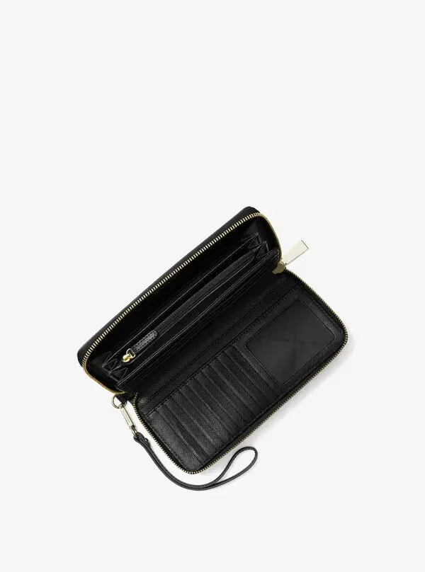 Michael Kors Leather Continental Wristlet In By