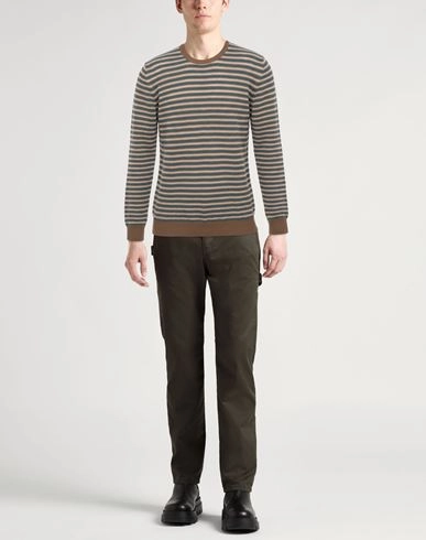 MOORER Striped Cotton Crewneck Sweater