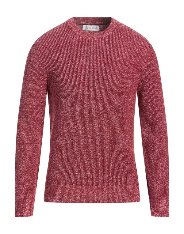 Brunello Cucinelli Ribbed Mélange Cotton And Linen Crewneck Sweater