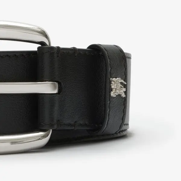 Burberry Leather Belt With Oval Buckle