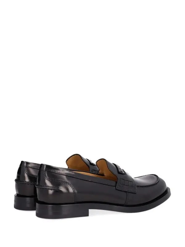 Fendi Ateneo Loafer In Brushed Calfskin - Black