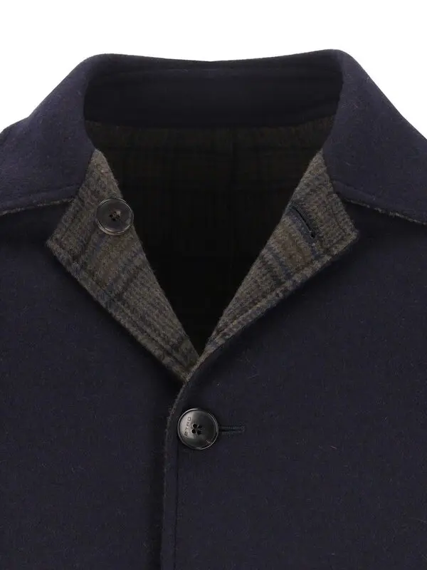 Etro Soho Reversible Wool Blend Coat