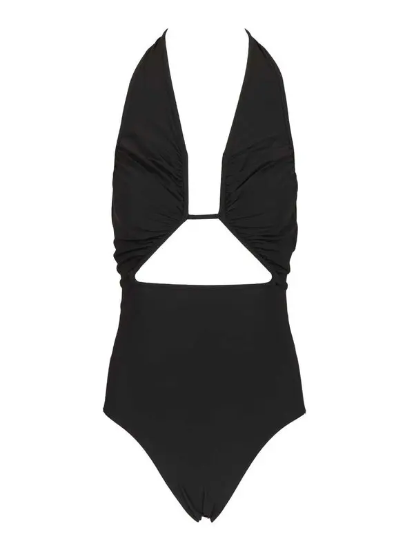 Rick Owens Halter Cut Out One-piece Swimsuit