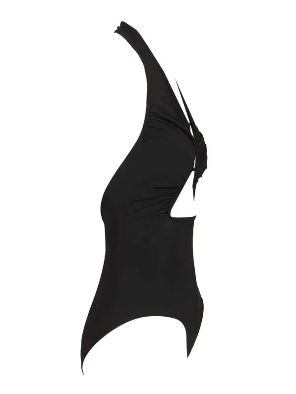 Rick Owens Halter Cut Out One-piece Swimsuit