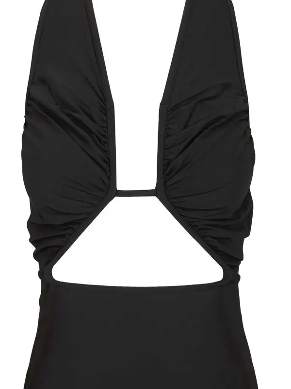 Rick Owens Halter Cut Out One-piece Swimsuit
