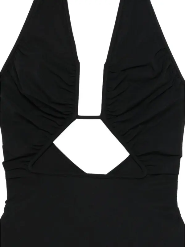 Rick Owens Halter Cut Out One-piece Swimsuit