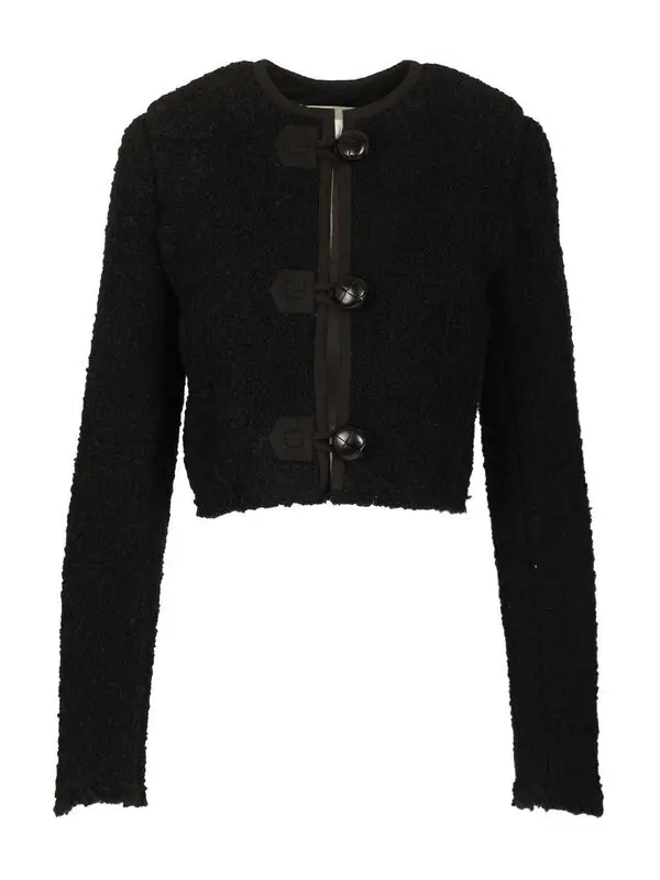 Isabel Marant Étoile Gradilia Cropped Bouclé Jacket - Black