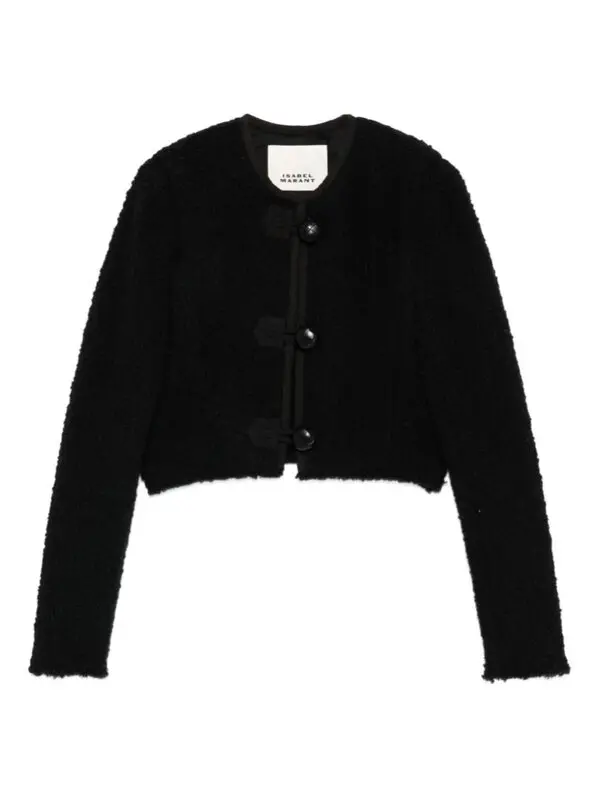 Isabel Marant Étoile Gradilia Cropped Bouclé Jacket - Black