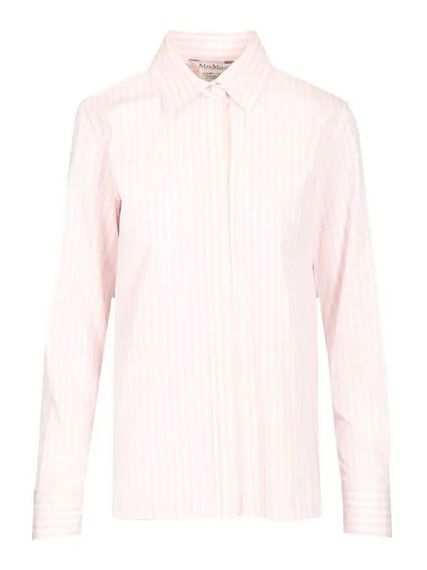 Max Mara Striped Pure Cotton Poplin Shirt