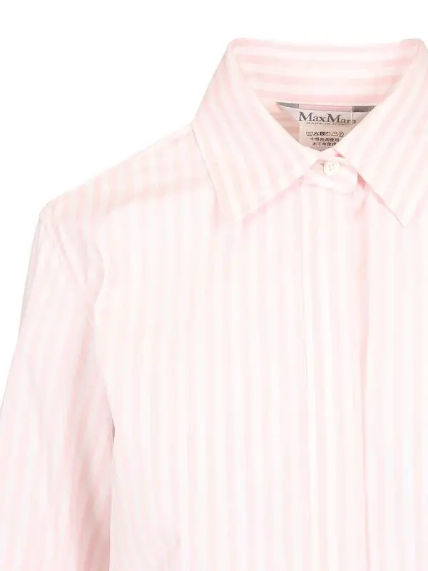 Max Mara Striped Pure Cotton Poplin Shirt