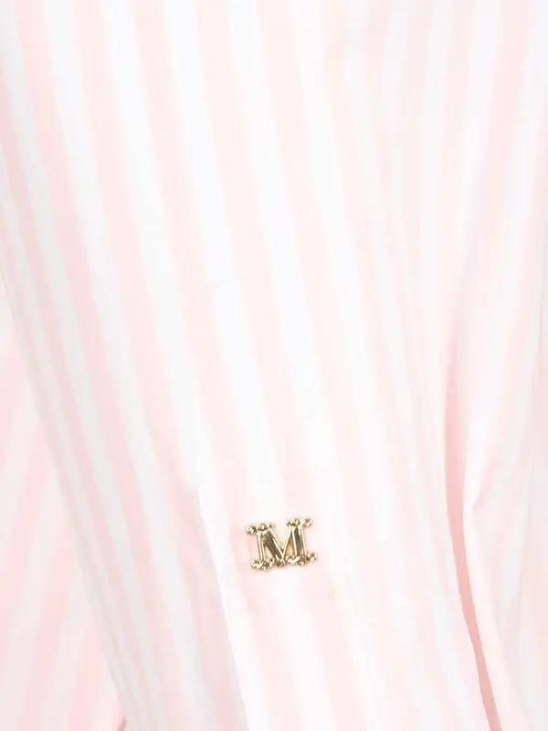 Max Mara Striped Pure Cotton Poplin Shirt