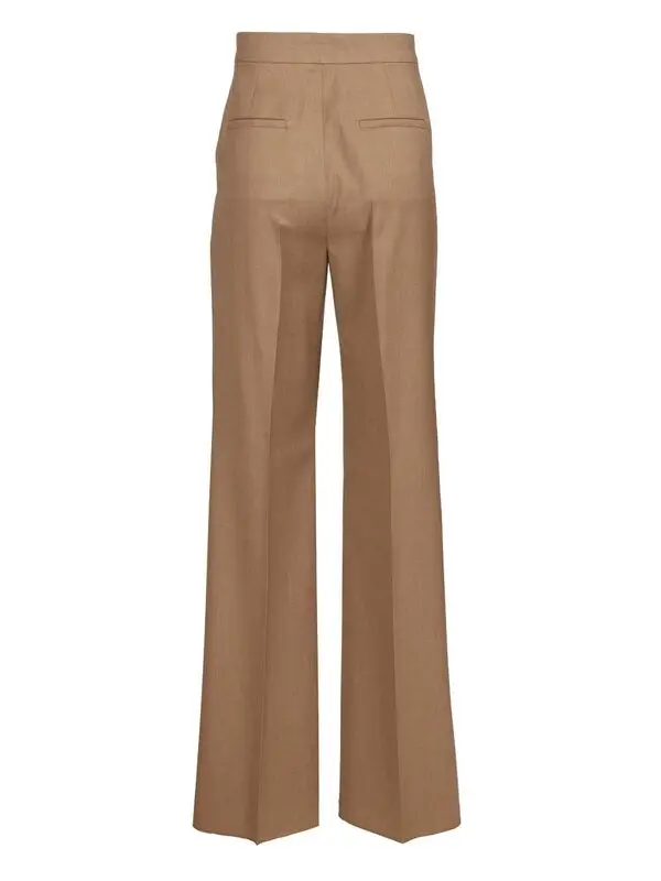 Max Mara Wool Twill Pleated Trousers