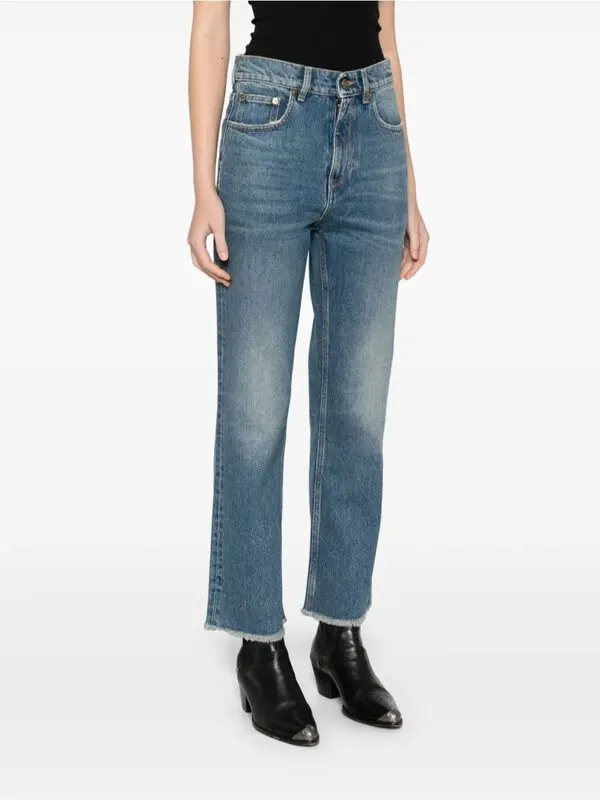 GOLDEN GOOSE Cropped Flare Jeans With Double Star Detail
