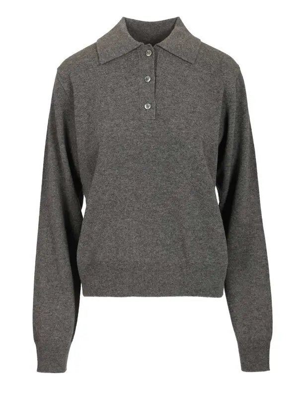 MAISON MARGIELA Wool Polo Shirt - Gray