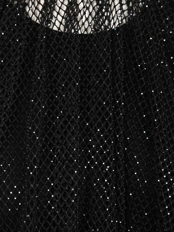 Sportmax Crystal Mesh Top - Black