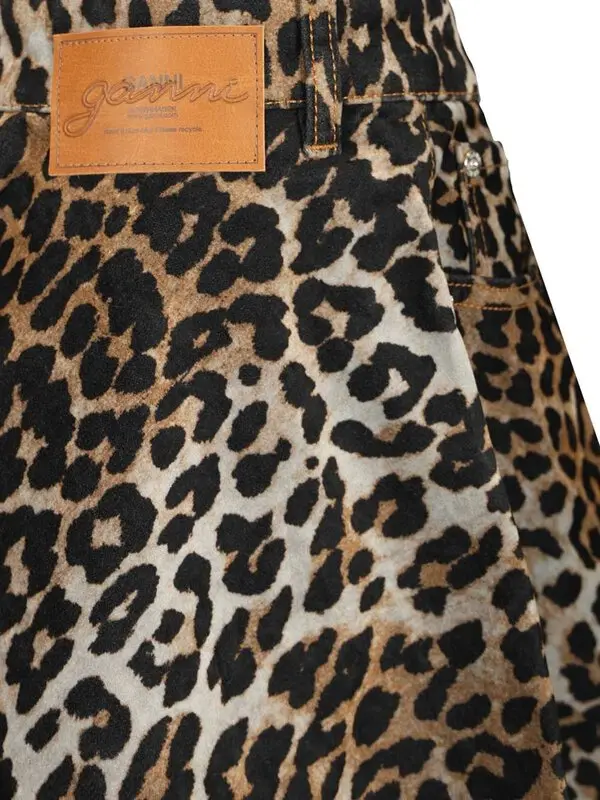 GANNI Leopard Print Miniskirt