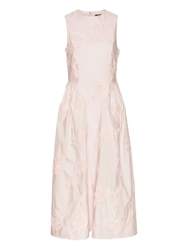 ROTATE BY BIRGER CHRISTENSEN Flower Midi Dress