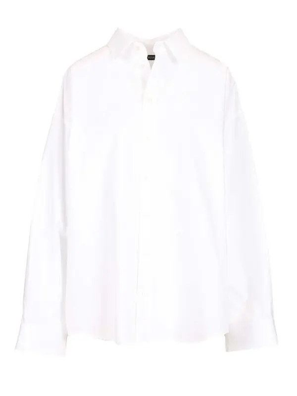 Balenciaga Cotton Blend Oversized Long Sleeve Shirt