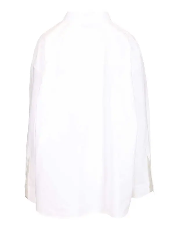 Balenciaga Cotton Blend Oversized Long Sleeve Shirt