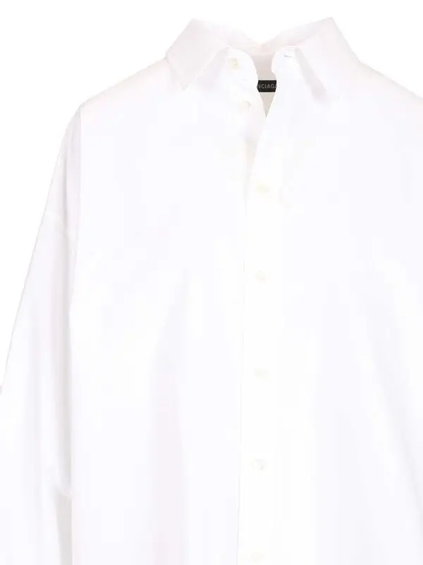 Balenciaga Cotton Blend Oversized Long Sleeve Shirt