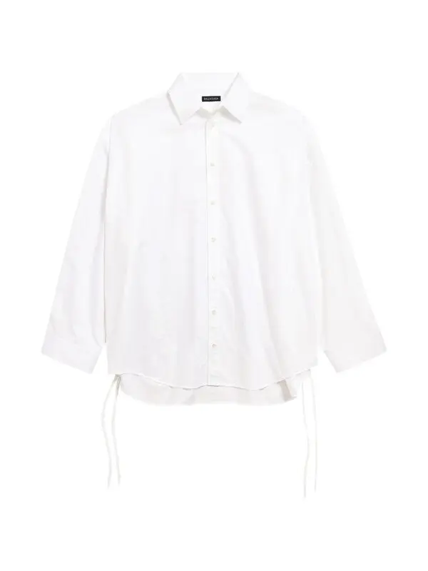 Balenciaga Cotton Blend Oversized Long Sleeve Shirt