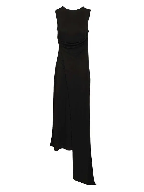 AMI Paris Long Jersey Crepe Dress - Black
