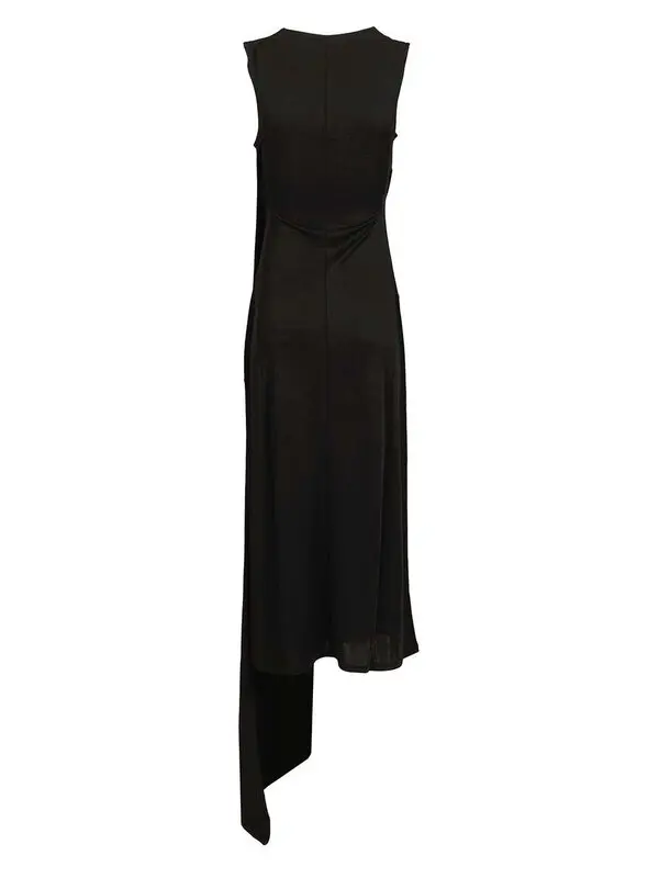 AMI Paris Long Jersey Crepe Dress - Black